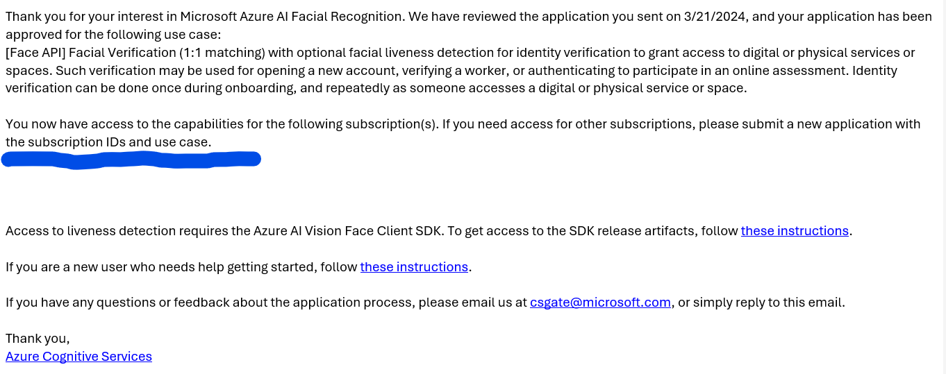 "InvalidRequest" How to fix this error if I have access to use facial ...