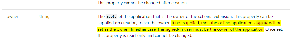 GraphAPI and schemaExtensions - Microsoft Q&A