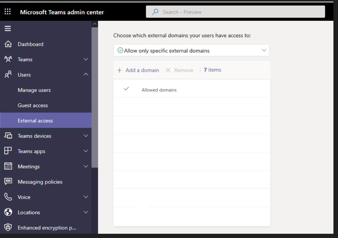 External domain is whitelisted in our environment but users are unable ...