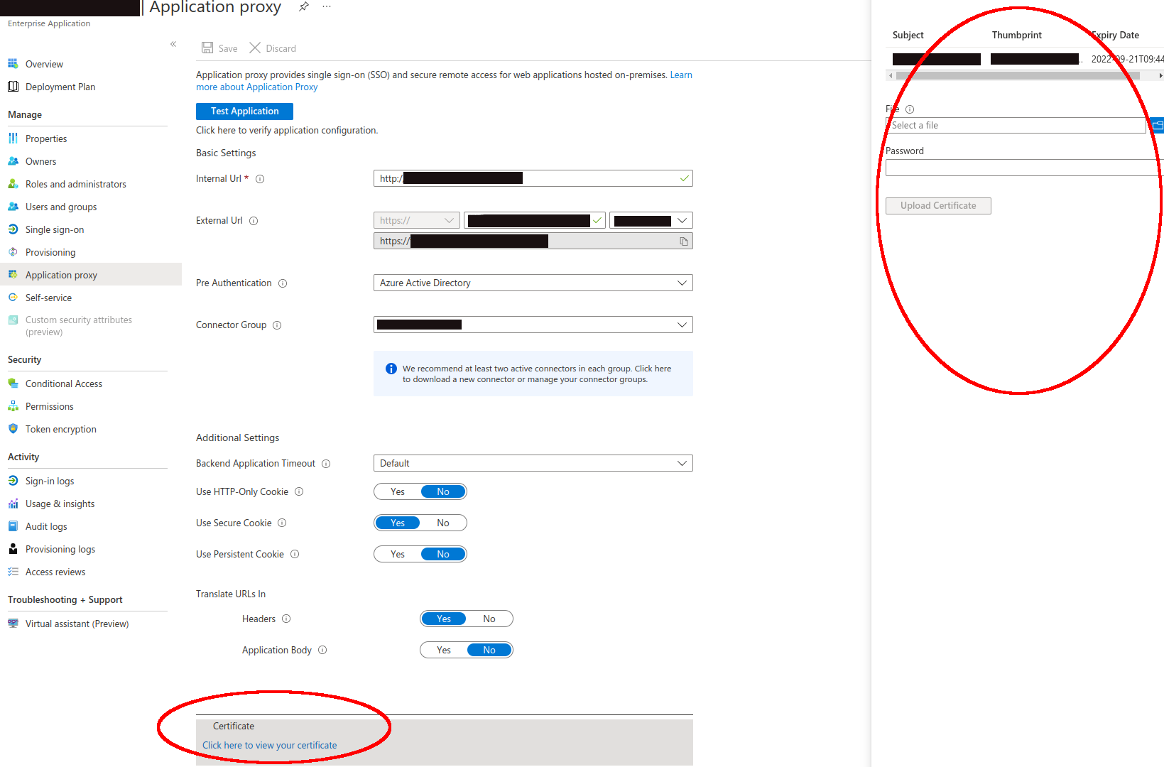 Azure Ad Application Proxy On Premise Certificate Update Microsoft Qanda