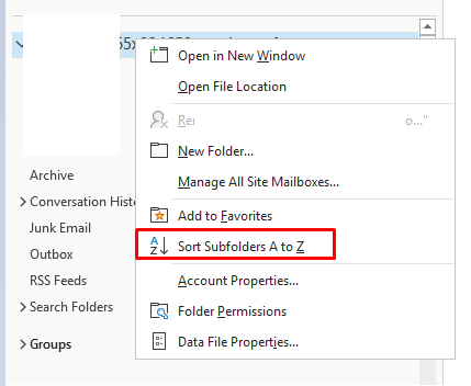 Sorting Subfolders from A-Z in my Inbox - Microsoft Q&A