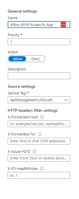 App Service Access Restriction Not Respecting APIM Location - Microsoft Q&A