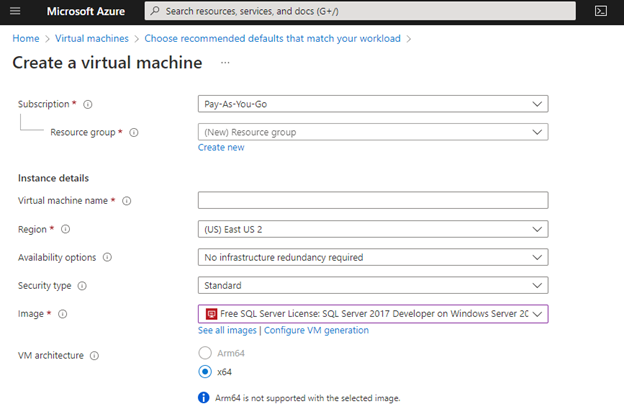 Need help to create VM from image using SQL Developer license ... Need help to create VM from image using SQL Developer license ...