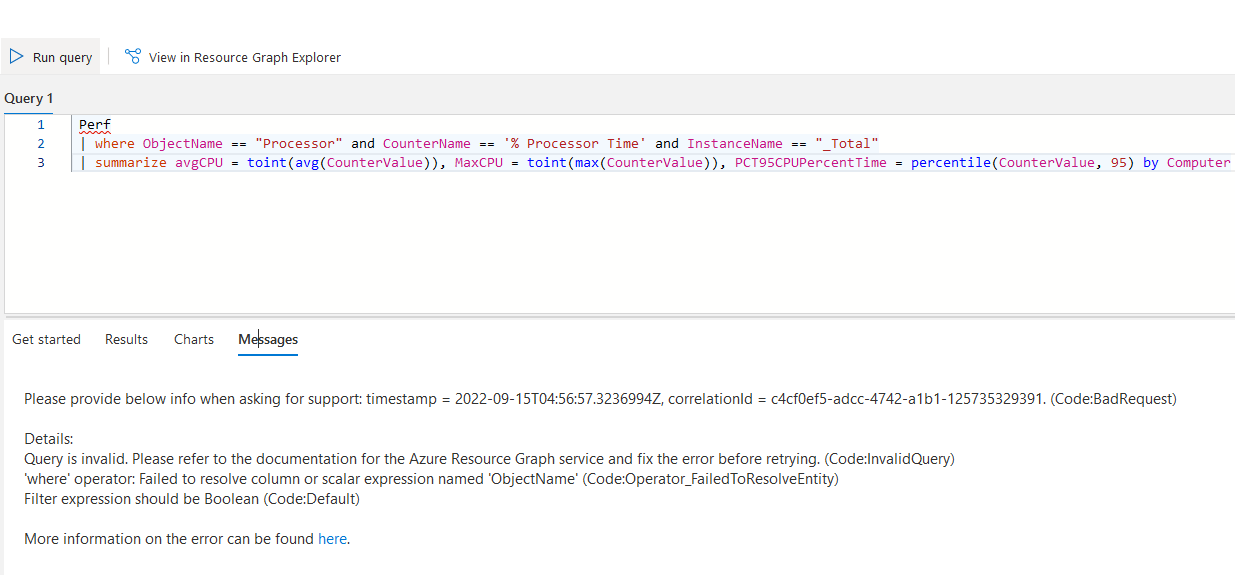 May i know whats wrong in the below kusto query to find max CPU, Max avg for windows machines ...