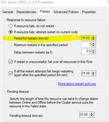 Why would wsfc try to restart a failed sql server role on same node? - Microsoft Q&A