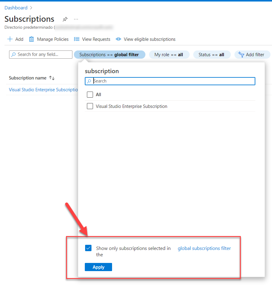 visual studio enterprise mpn azure free subscription not show up ...