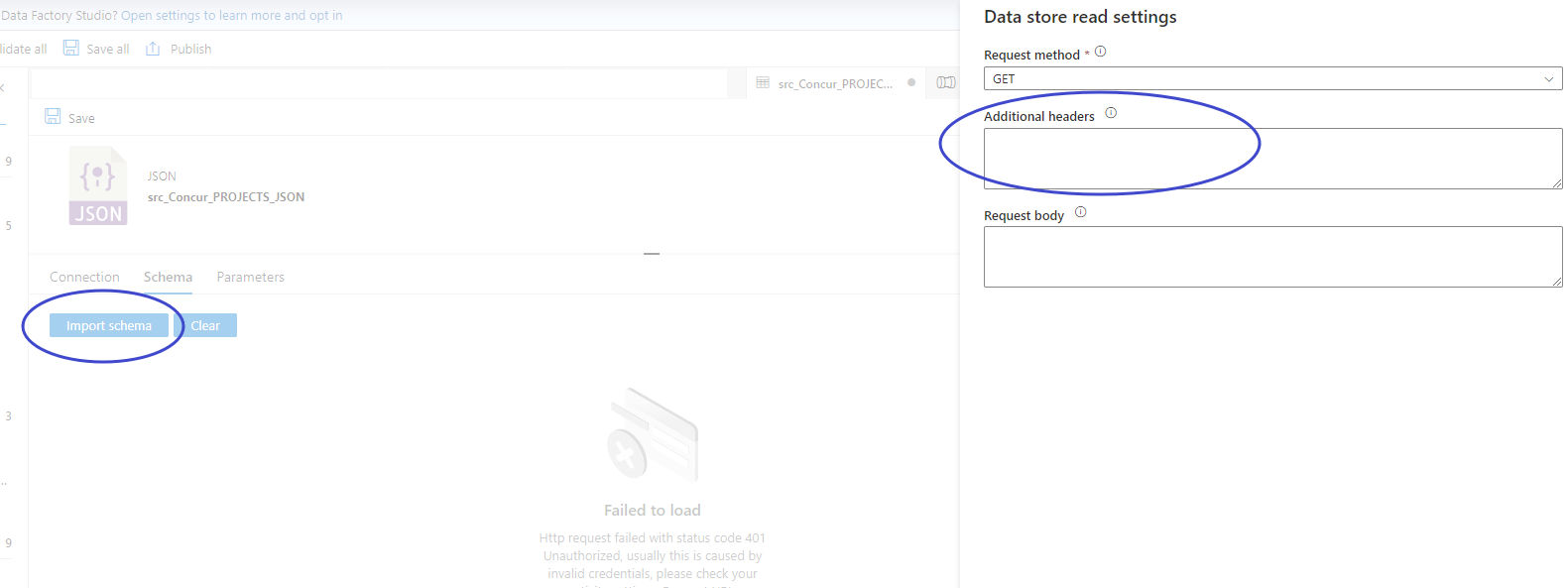 How to set additional headers in Data Store Read Settings? - Microsoft Q&A