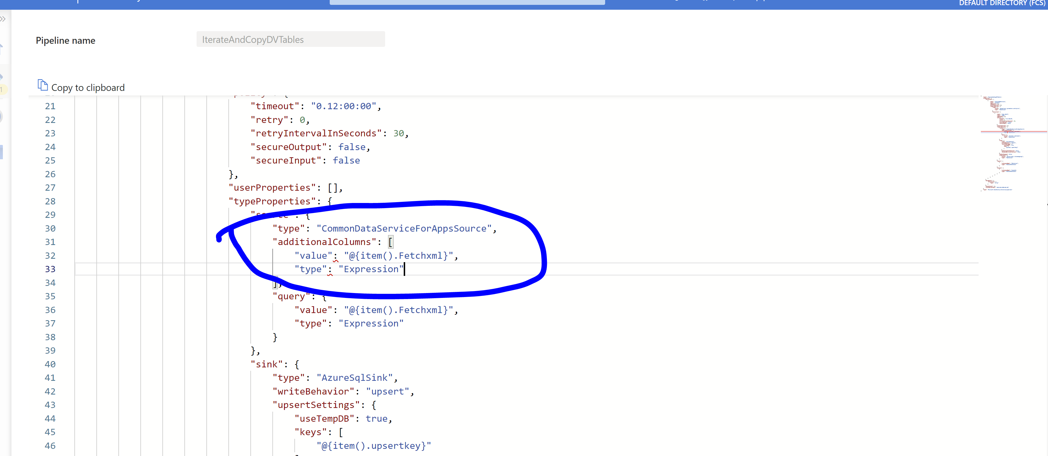 Add additional column (json elements) to pipeline json dynamically ... Add additional column (json elements) to pipeline json dynamically ...