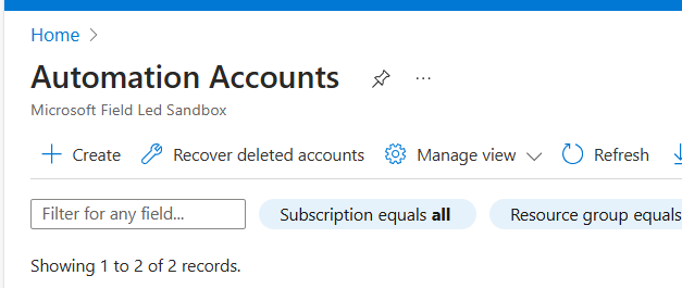 Azure Automation Accounts | Maximum number of Accounts reached ...