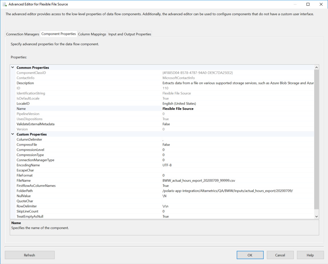Im Trying To Source Data In A Comma Delimited File From An Azure Gen2 7335