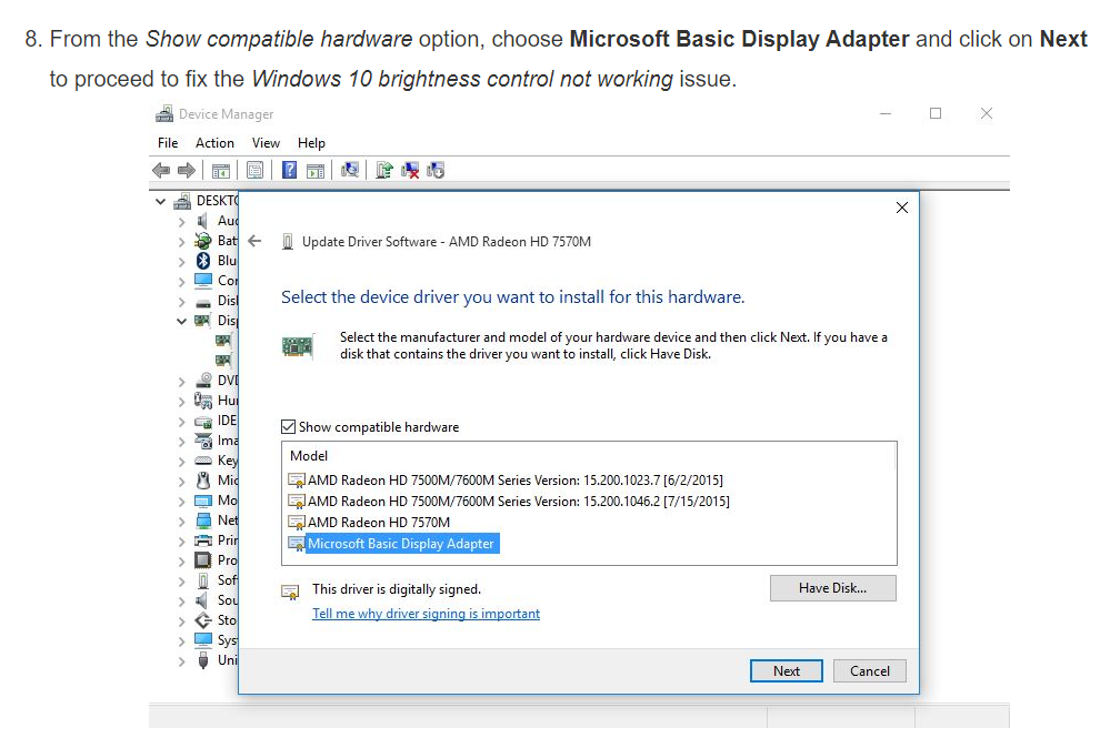 Changing Brightness windows 10 - Microsoft Q&A