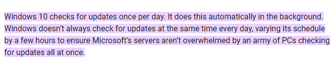 Windows update connection frequency - Microsoft Q&A
