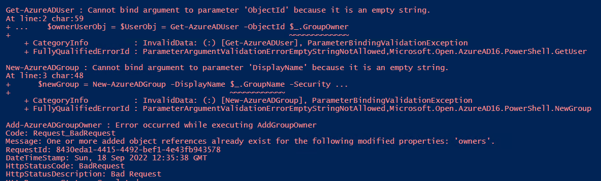 How To Bulk Import Csv To Create Security Groups And Add Groups Owner To Those Groups Using