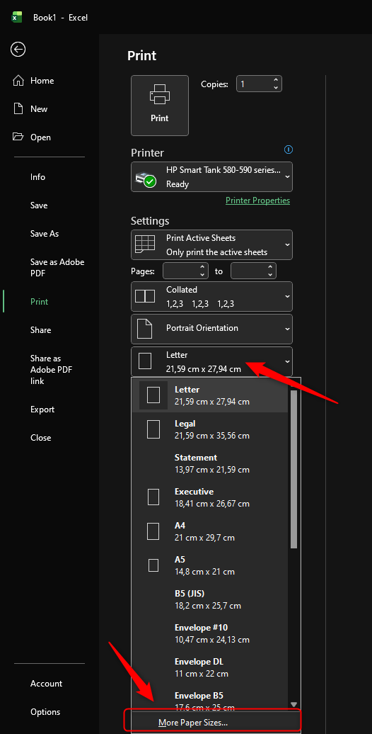 How do I print a worksheet on legal size paper. - Microsoft Q&A