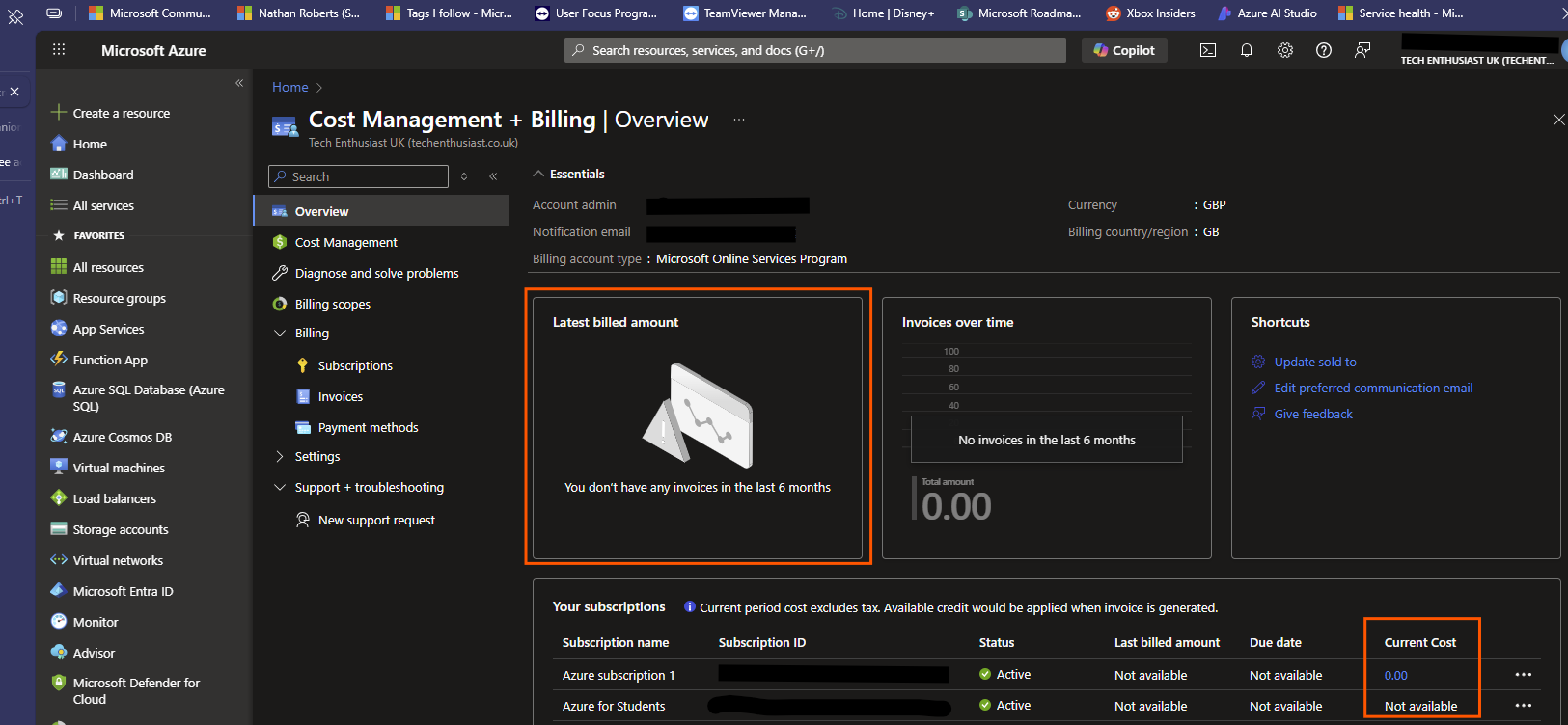 Accidental charge after Azure student credit expired — please cancel and remove payment method ...
