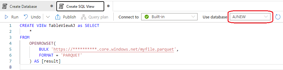 Creating a view on lake databse tables in synapse - Microsoft Q&A
