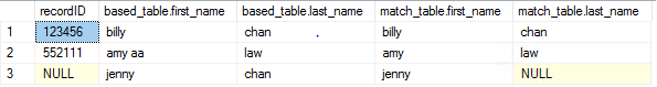 How To Match Two Table Without Key Based On My Case Microsoft Qanda
