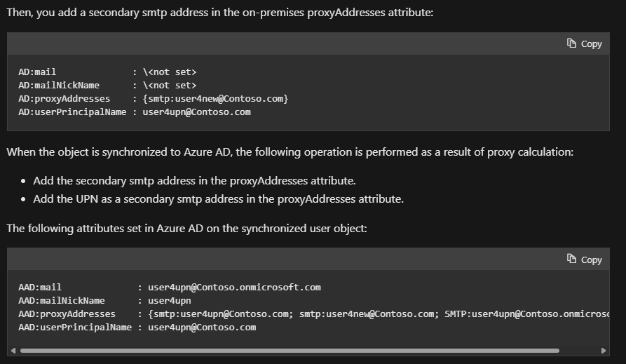 On-Prem AD Sync to Azure Creates Different Azure Attribute "Email ...