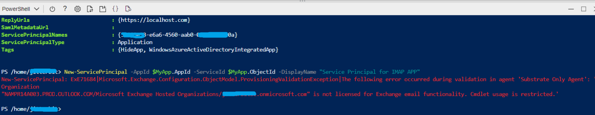 Facing : Connect-ExchangeOnline: A parameter cannot be found that matches parameter name ...
