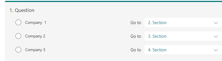 MS Forms Architecture for a survey - Microsoft Q&A