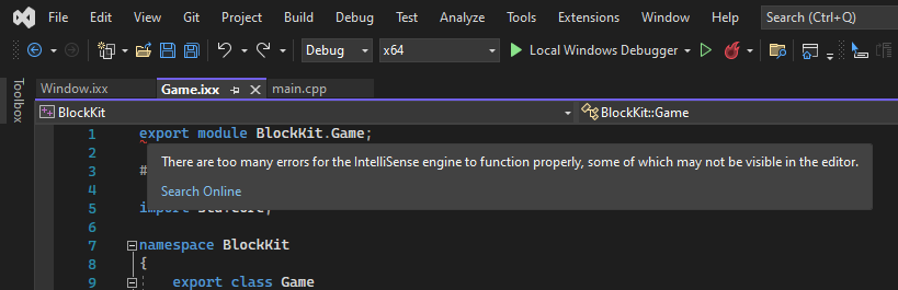 Vs2019 And Vs2022 There Are Too Many Errors For The Intellisense Engine To Function Properly 9646