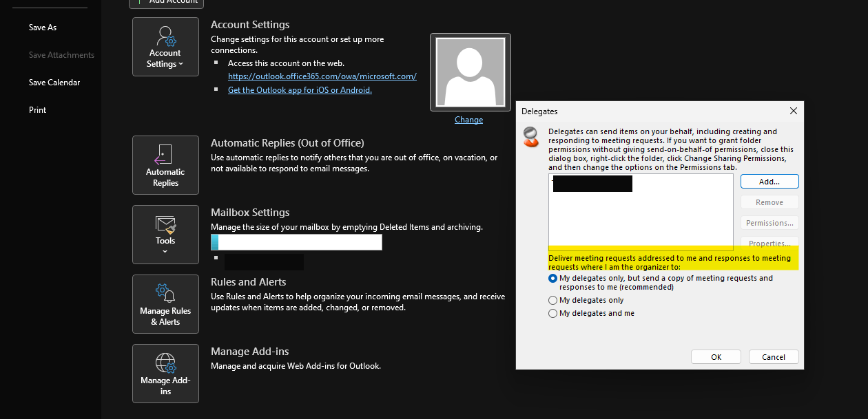 How to send Meeting Responses to Another User - Microsoft Q&A