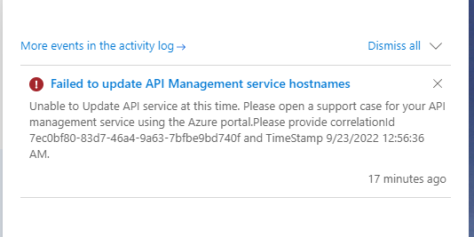 Bug Api Management Hangs For 2 Hours While Update Network Settings