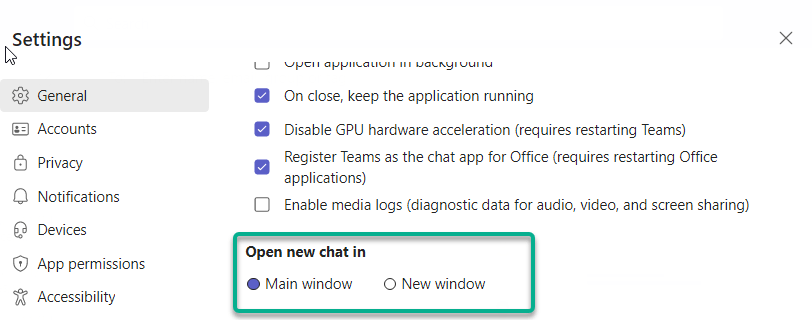 Why does my teams chat automatically pop out to a new window ...