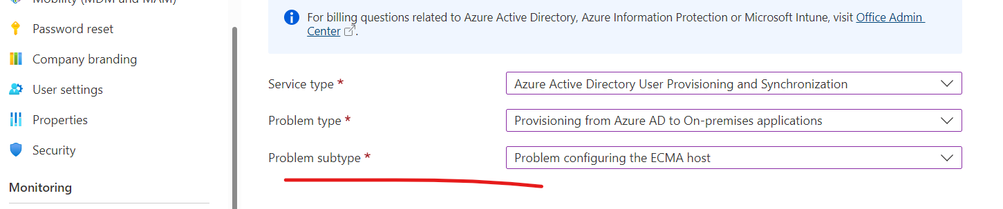 Enterprise Applicaiton - On Premise userprovisioning and Sync- Error in ...