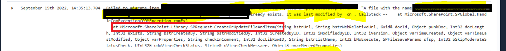 A file with the name already exists. It was last modified by on 01 Jan ...