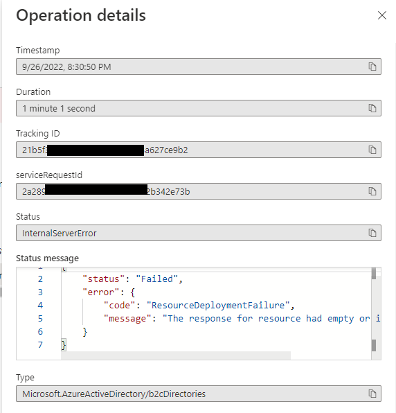 Link An Azure Ad B2c Tenant To A Subscription Resulting In Internalservererror From Resource 3511