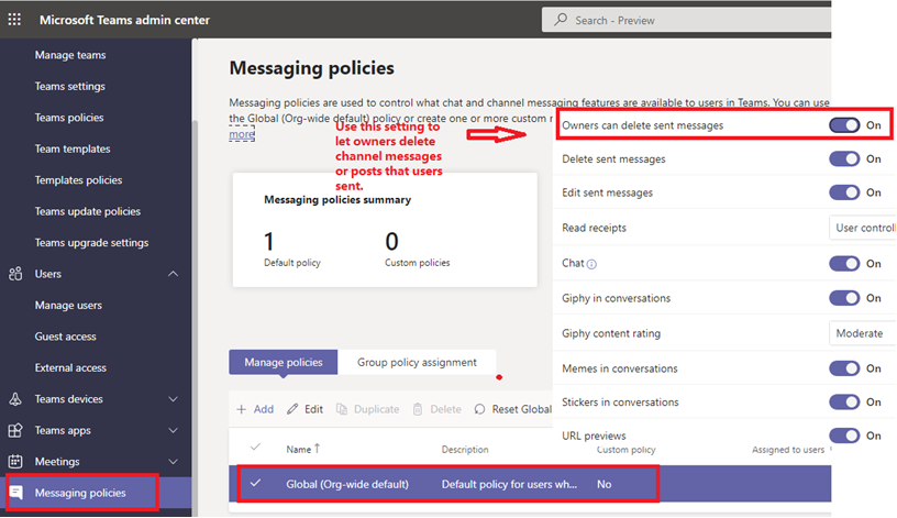 unable to delete teams messages - Microsoft Q&A