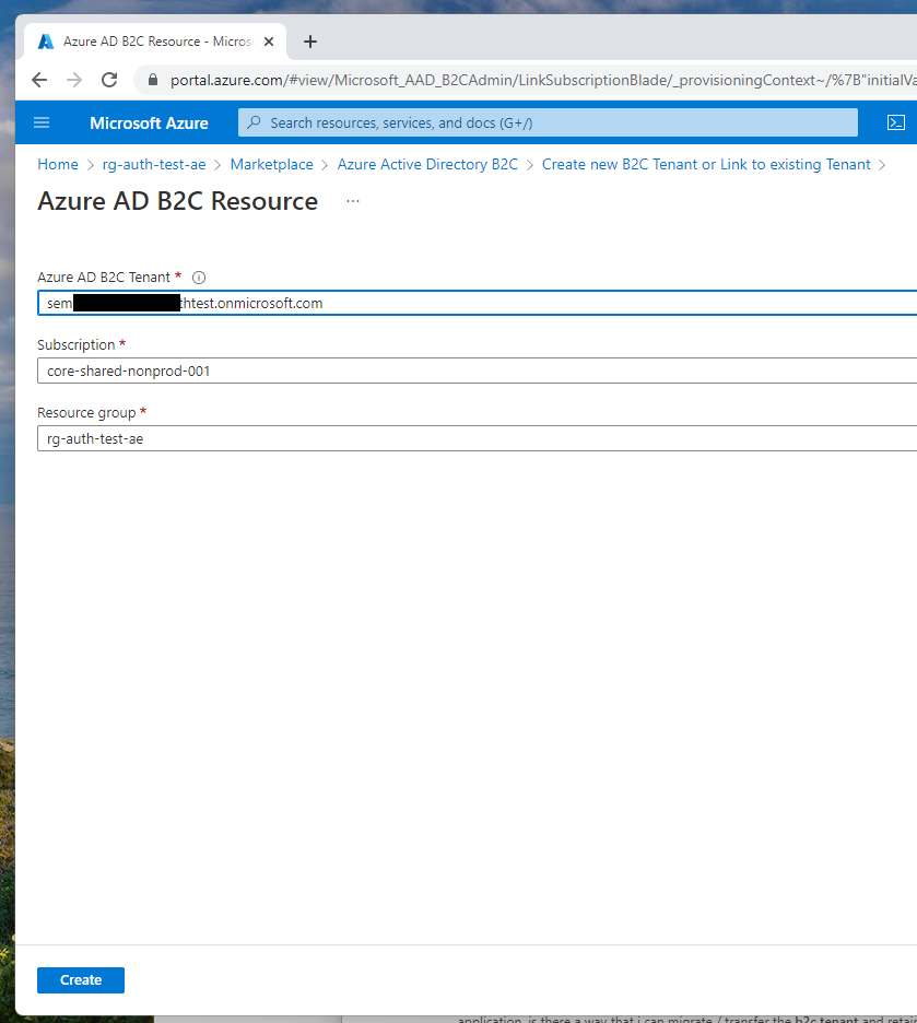 Link An Azure Ad B2c Tenant To A Subscription Resulting In Internalservererror From Resource