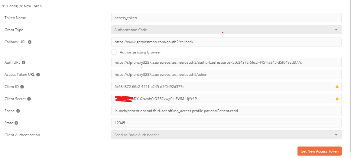 Azure Fhir Proxy Using Postman 401 Authentication Failed Microsoft Qanda