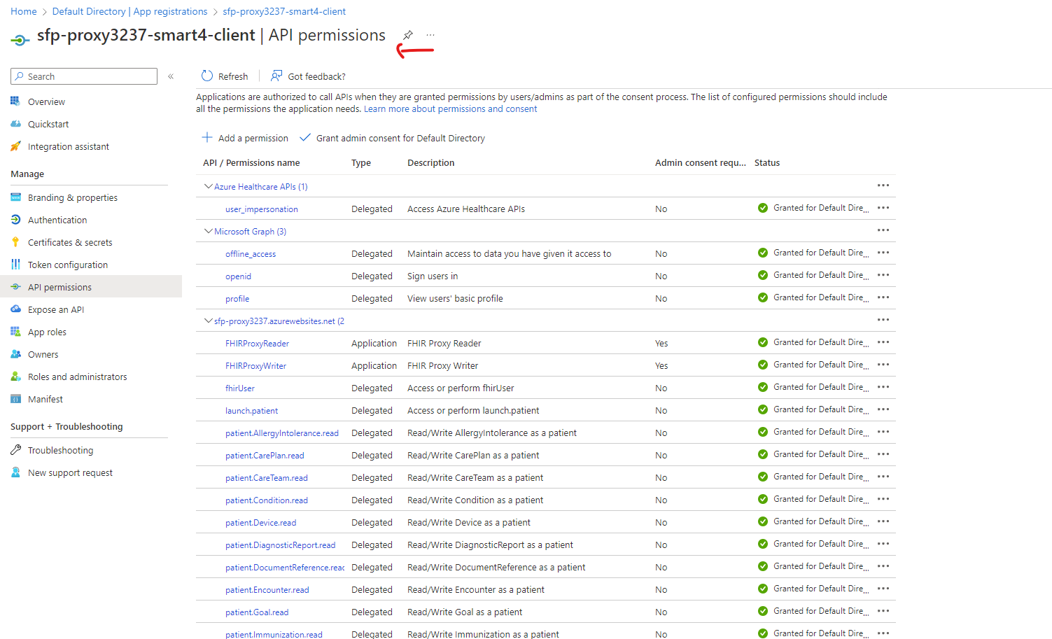Azure Fhir Proxy Using Postman 401 Authentication Failed Microsoft Qanda