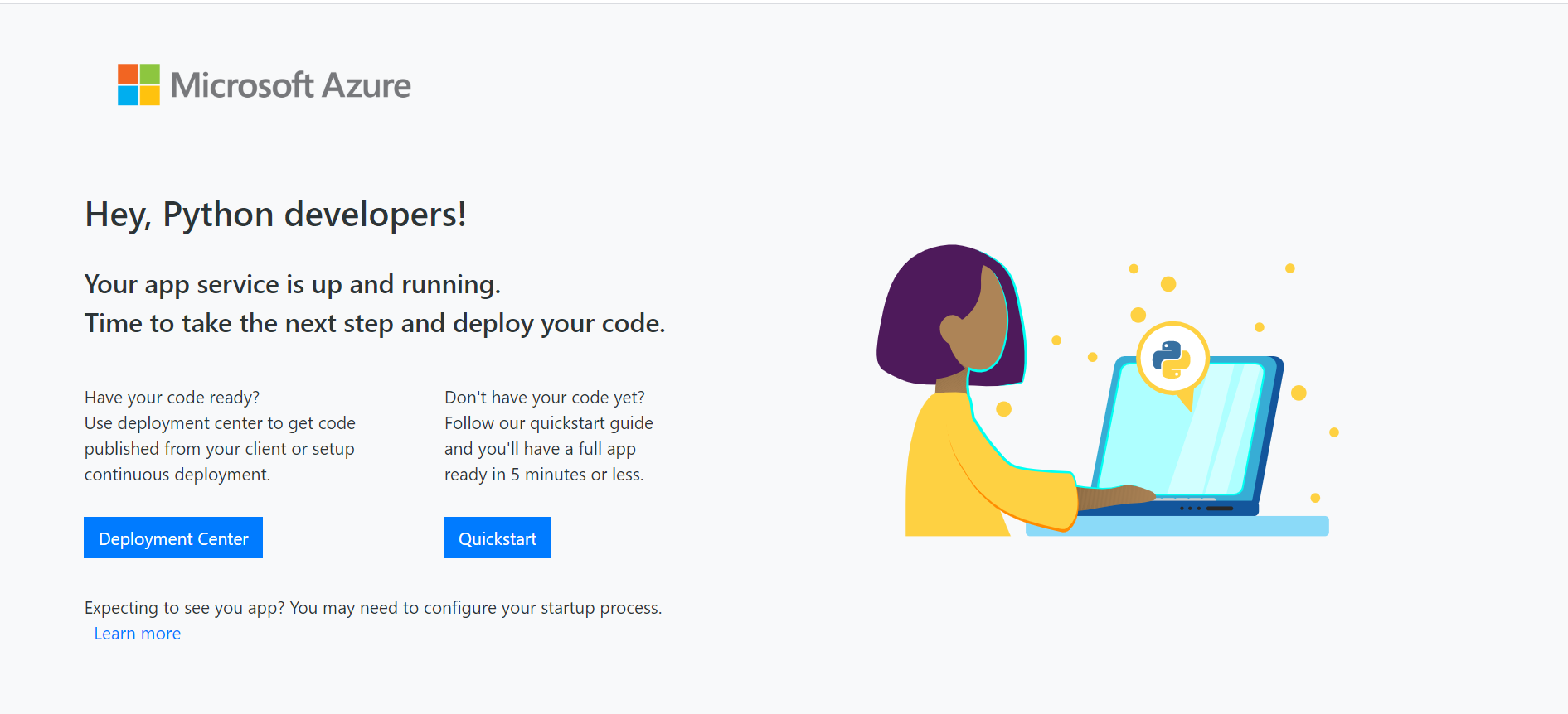 Django App Deployed On Azure App Services Not Appearing Microsoft Qanda