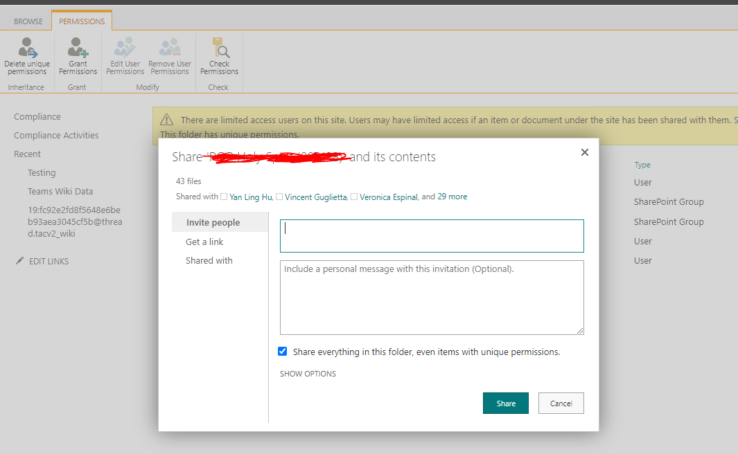 How to hide a sharepoint group from grant permission? - Microsoft Q&A