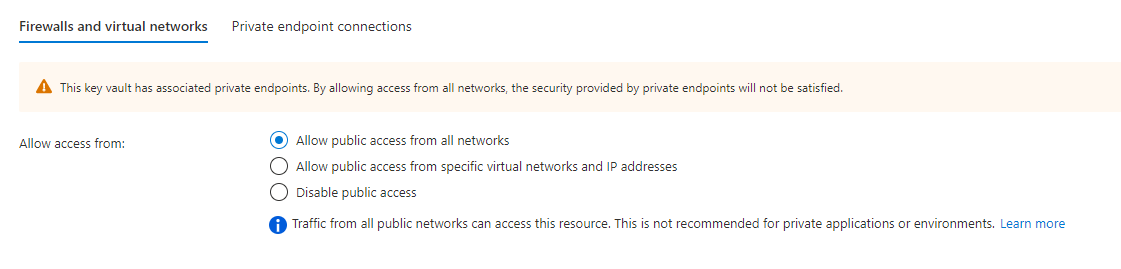 Why Ceating Private Endpoint In Existing Key Vault Blocks The Public
