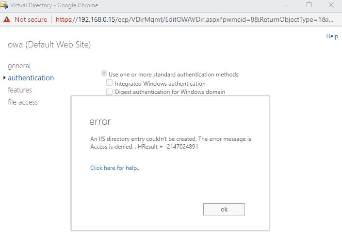 Exchange 2013 fresh install - virtual directory problem - Microsoft Q&A
