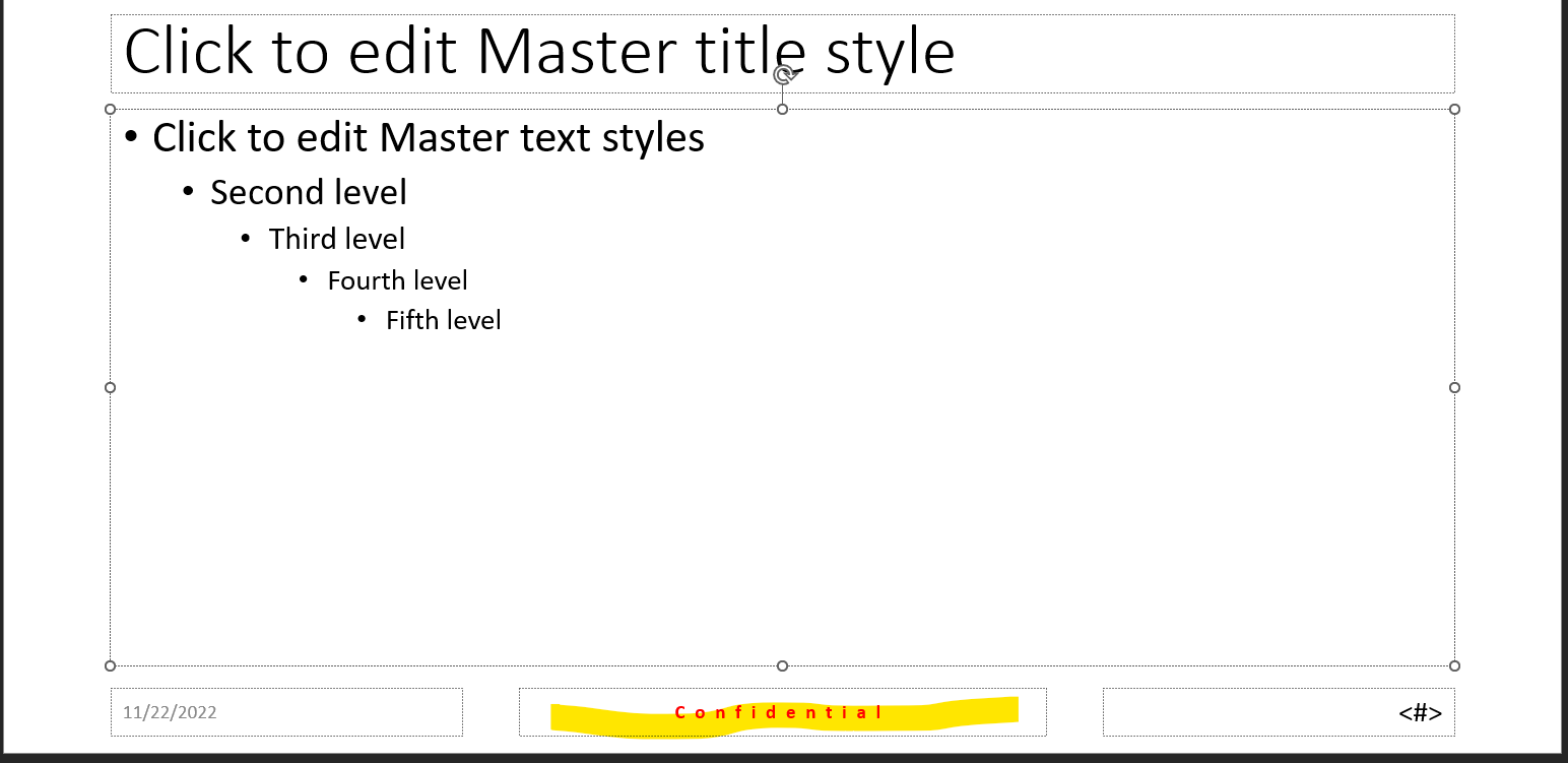 Master Slide updating when using Header & Footer outside of Master ...