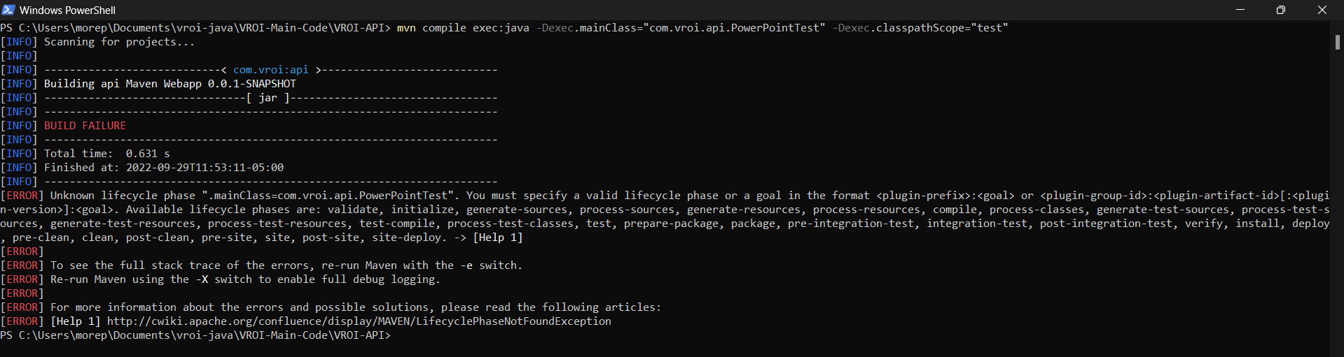 Powershell Not Running Maven Commands Microsoft Qanda