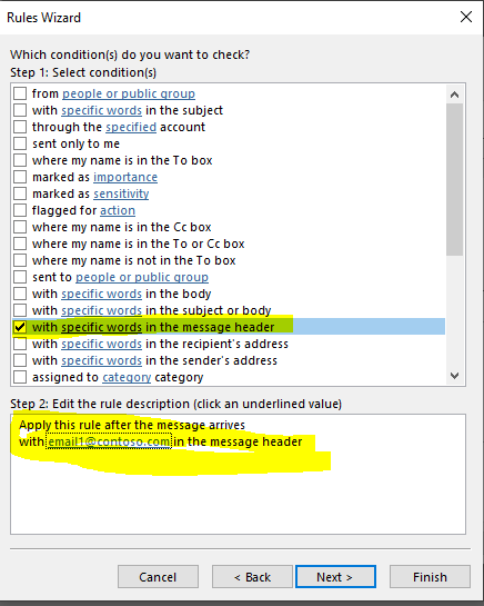 Exchange rules not working - Microsoft Q&A