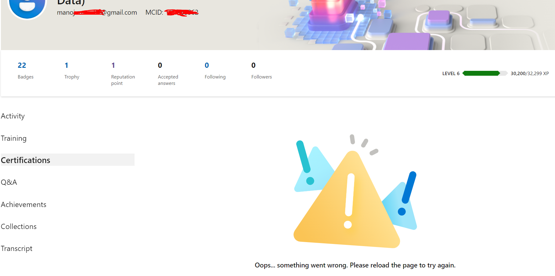PL 200 renew certification page in not loading - Microsoft Q&A