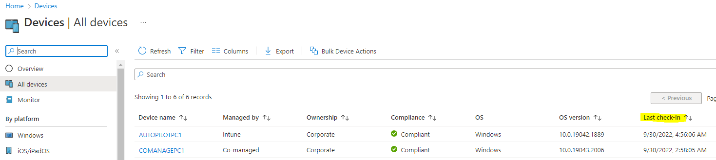 Devices are dropping off from Intune - Microsoft Q&A