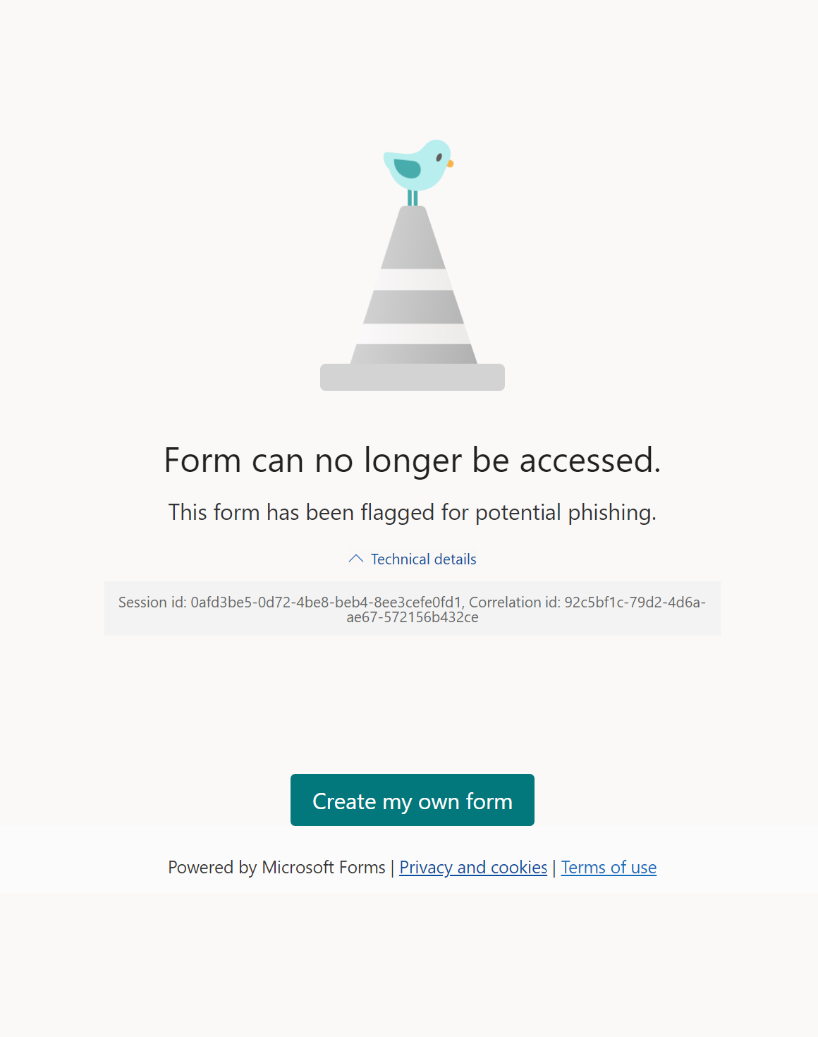 Forms Assessment Blocked Saying Its Phishing Microsoft Qanda