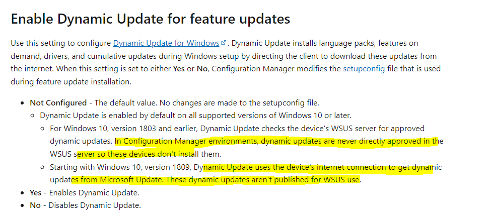 Sccm Windows Updates Dynamic Updates Non Showing Up Microsoft Qanda 4485