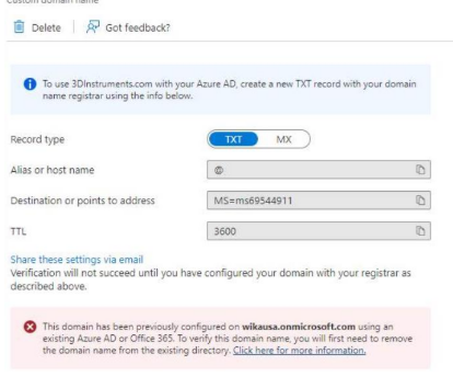 Remove a custom domain from Azure AD or O365 - Microsoft Q&A
