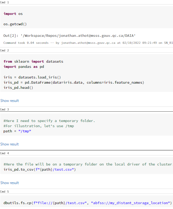 Working Directory In Databricks Repos Path When Creating Temporary Files On The Databricks