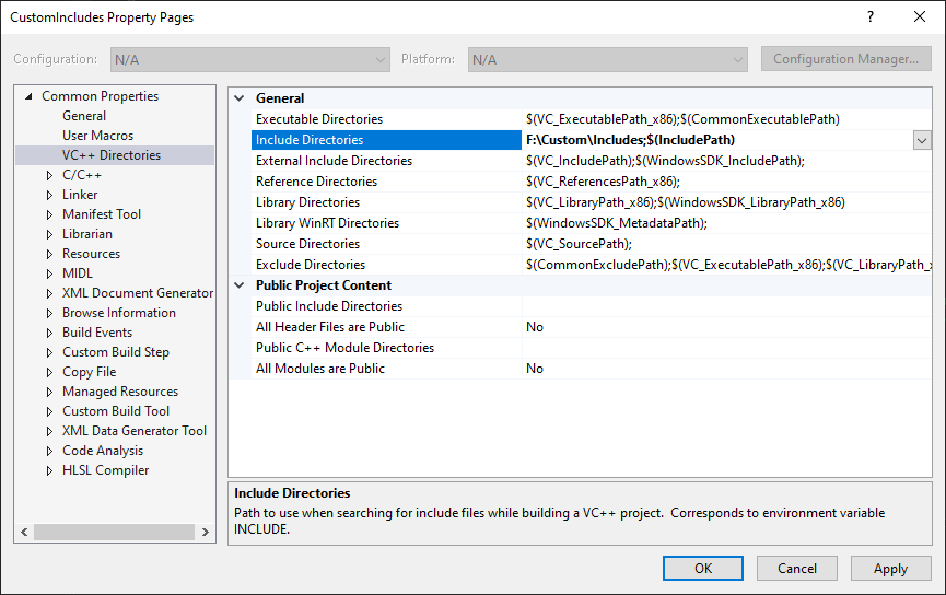 Is there a feature to link additional include directories from a document? - Microsoft Q&A