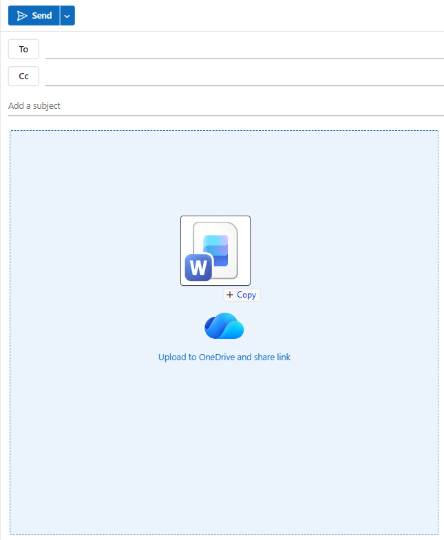 How to drag a file into an email and apply a hyperlink to the file ...